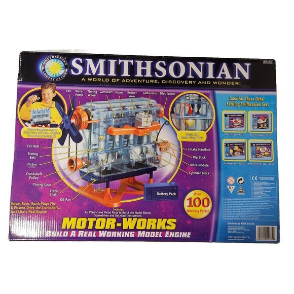 Smithsonian | Toys | Smithsonian Motorworks Build Real Working Engine ...